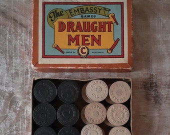 Checkers Board Game - Etsy