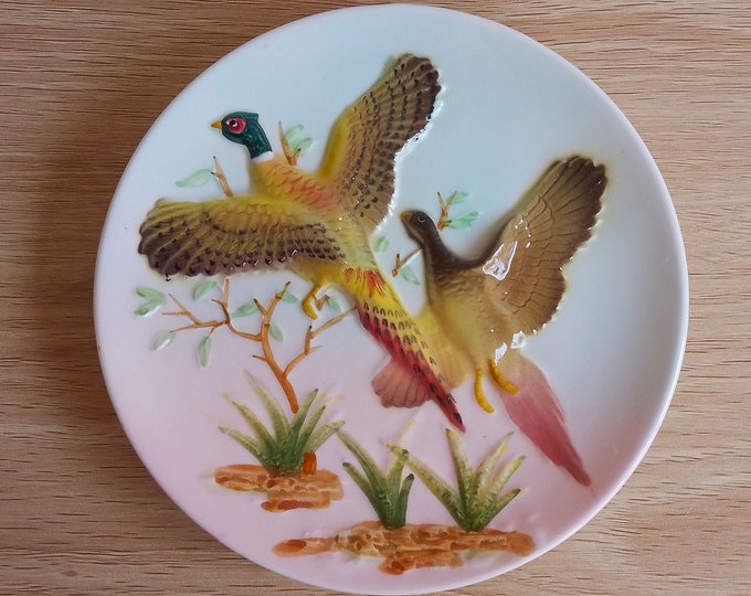 Vintage Pheasants Flying Ceramic Display Dish, Royal Nippon Fine China ...