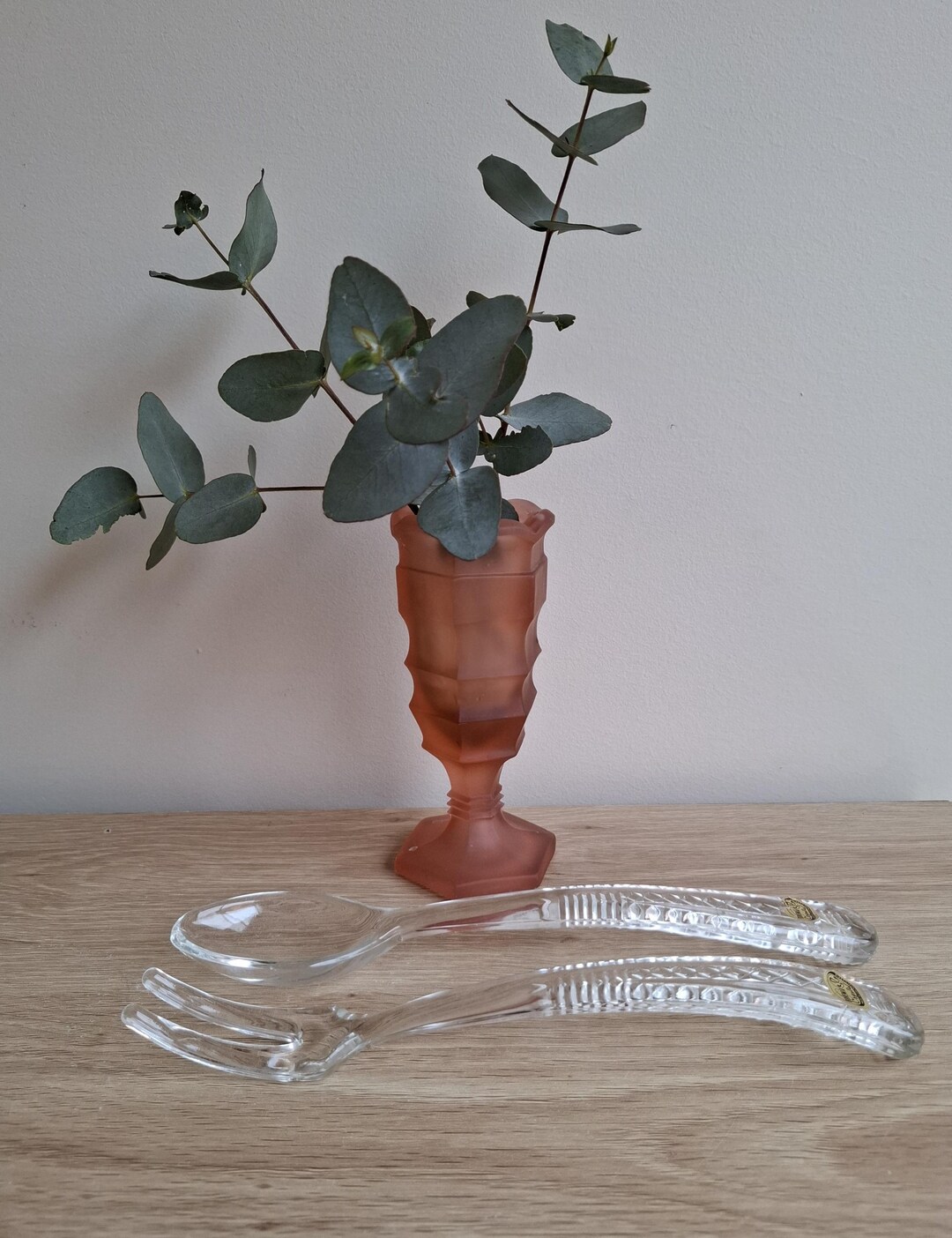 Vintage Bohemia Crystal Salad Servers in Original Box - Etsy
