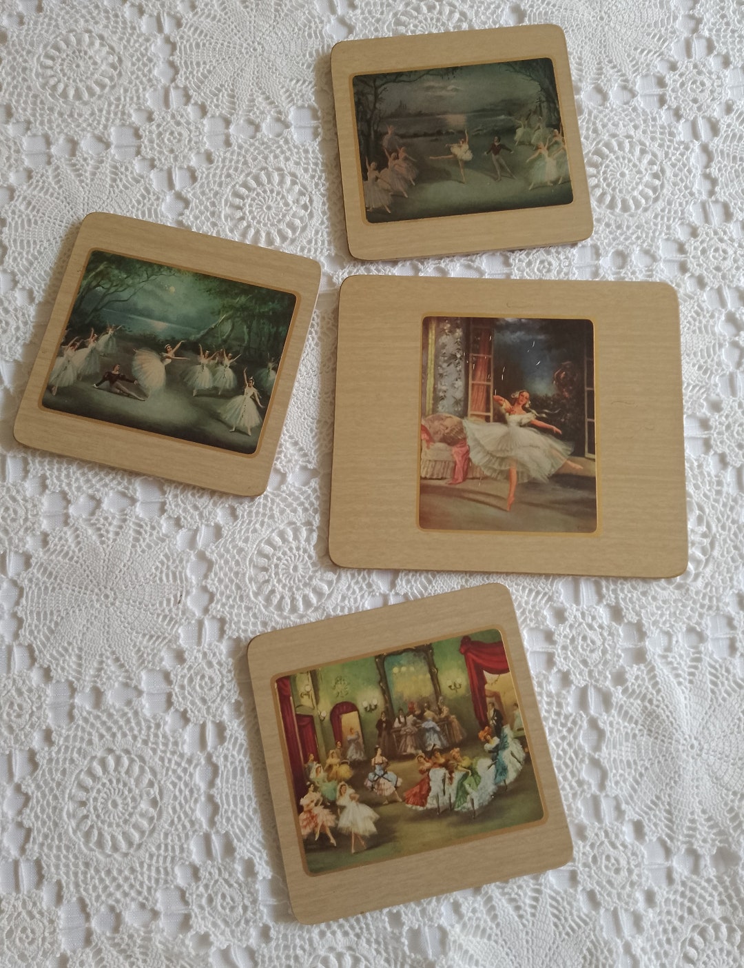 Four Vintage Ballet Placemats, Swan Lake, the Merry Widow, the ...