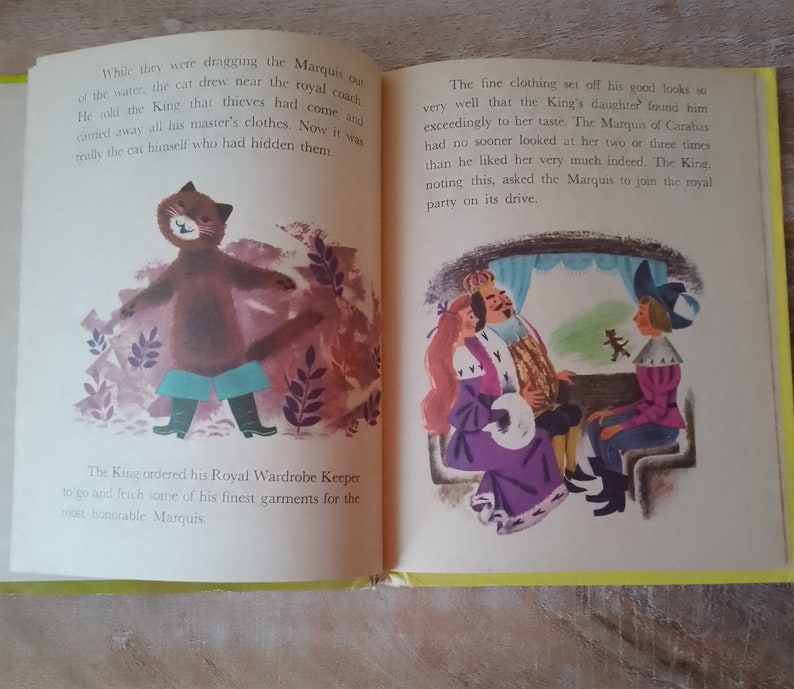 Puss in Boots (1955) Rand Mcnally Book, Illustrations by Bernice & Lou ...