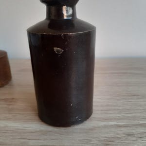 Antique Victorian Ink Pots – Salt Glazed Stoneware Inkwell, Bottle C ...