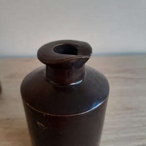 Antique Victorian Ink Pots – Salt Glazed Stoneware Inkwell, Bottle C ...