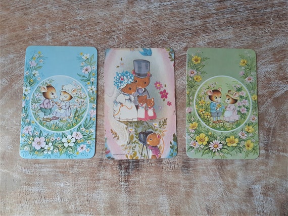 Three Vintage Swap Cards / Trading Cards Greythorne and - Etsy