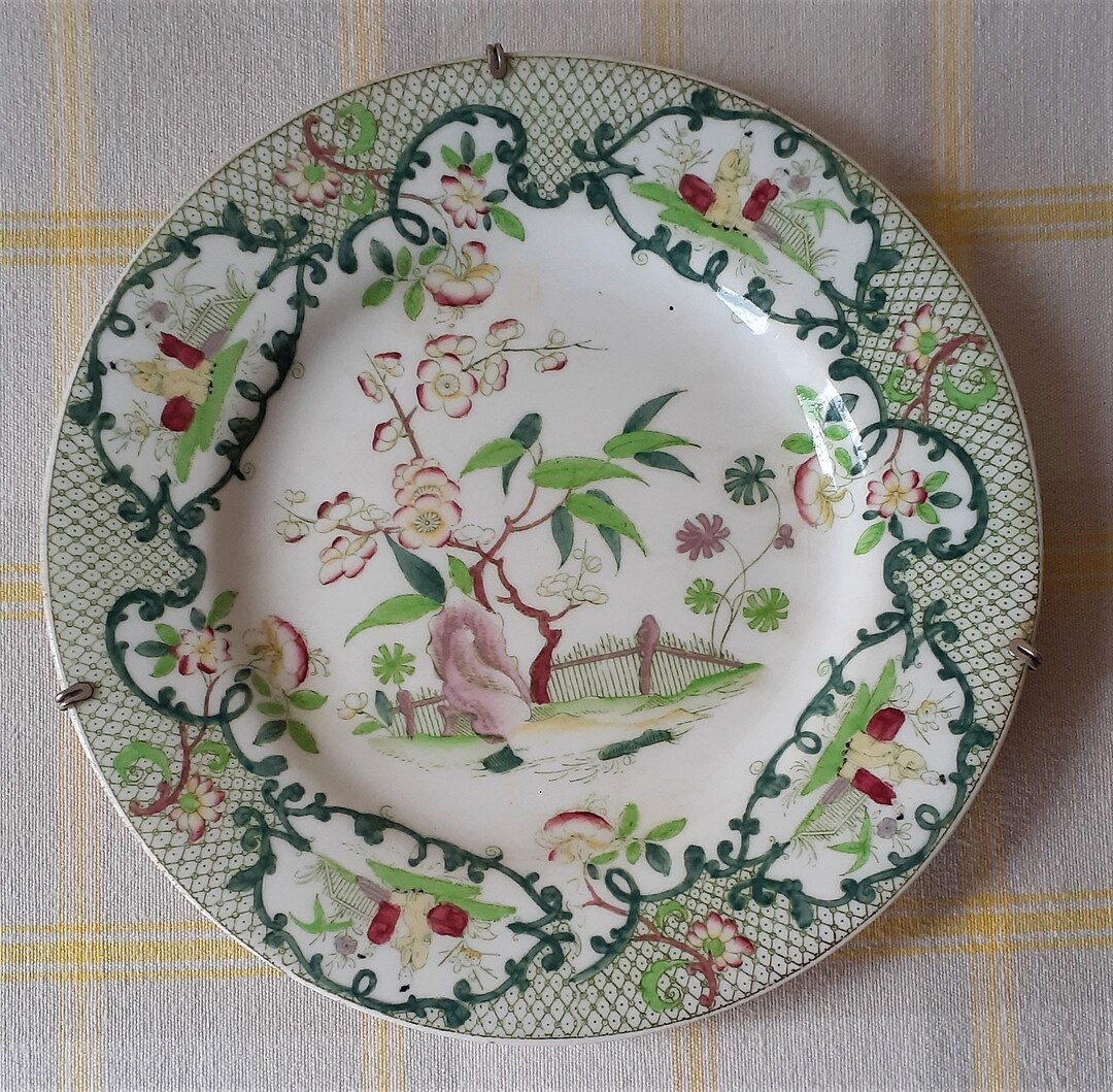 Antique 19th Century John Ridgeway Hand Painted Plate, English ...