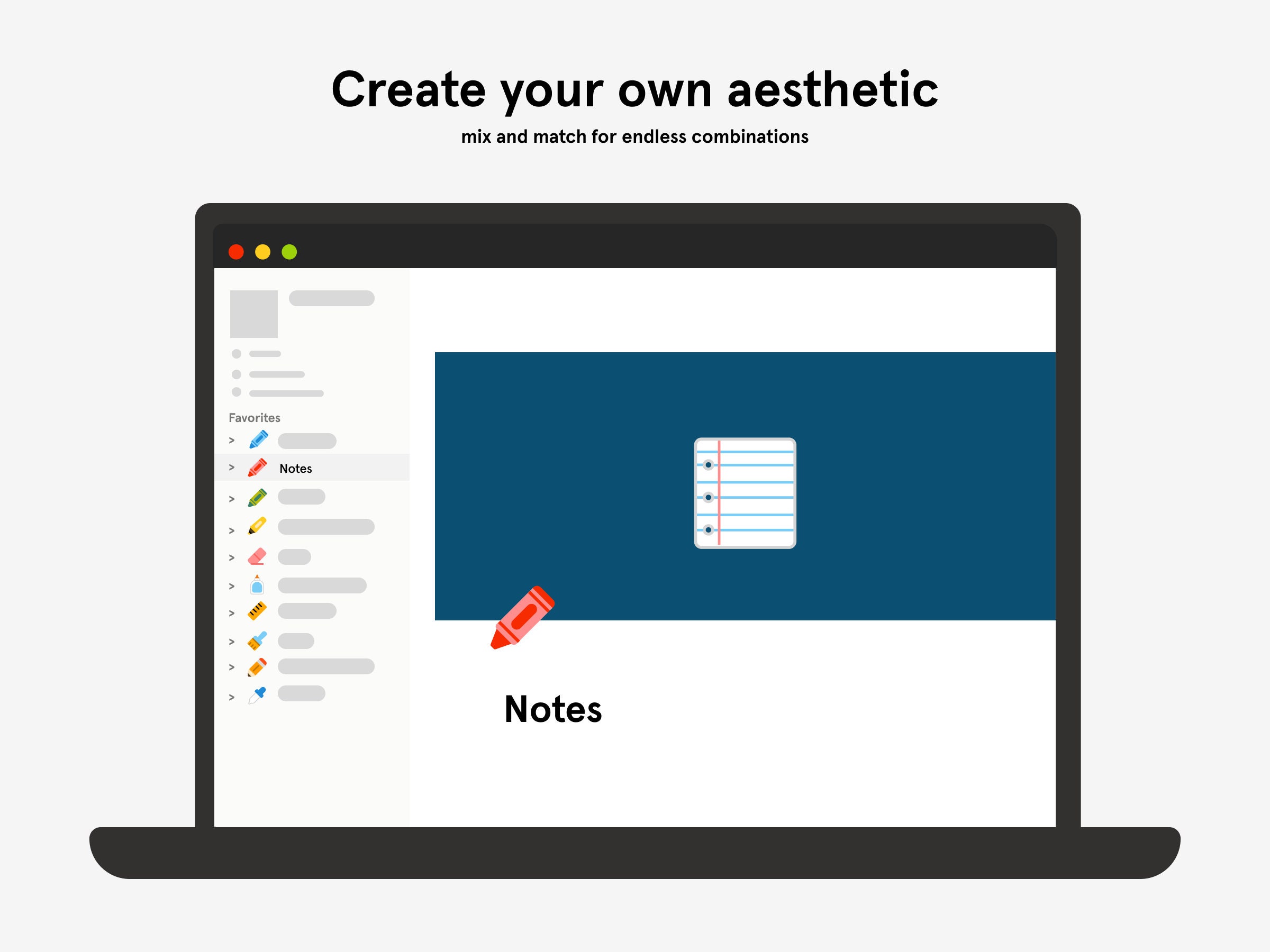 Notion Aesthetic Kit Art Supplies desktop Icons, Notion Icons & Cover ...