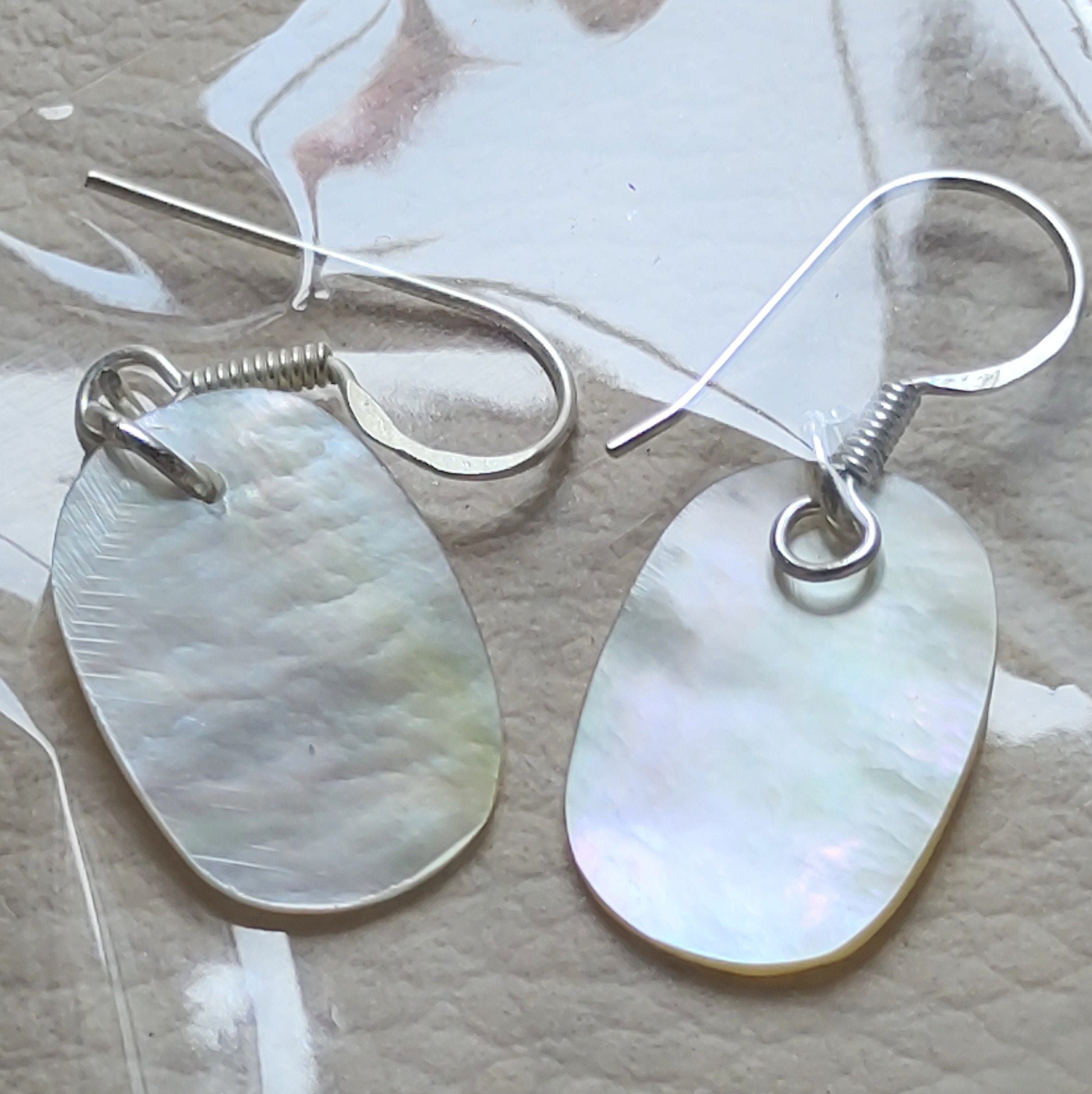 Real Natural Rainbow Shiny White Tan Abalone Shell Seashell Disc Ocean ...