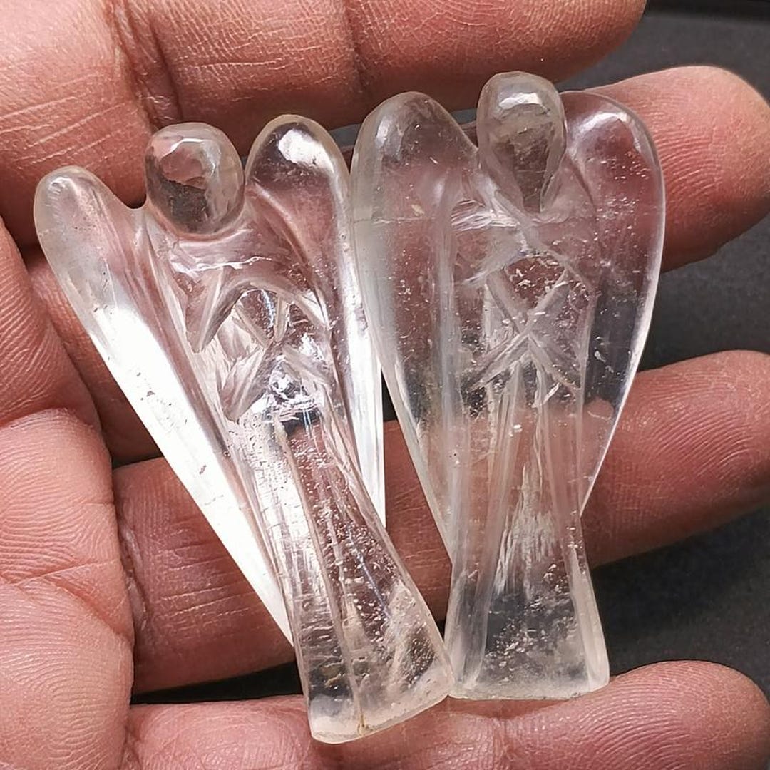 Crystal Quartz Pocket Angel Protection Crystal Angle Healing Stone ...
