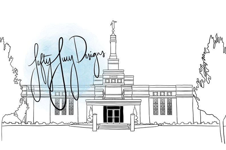 Spokane, Washington LDS Temple - Digital Print - Etsy