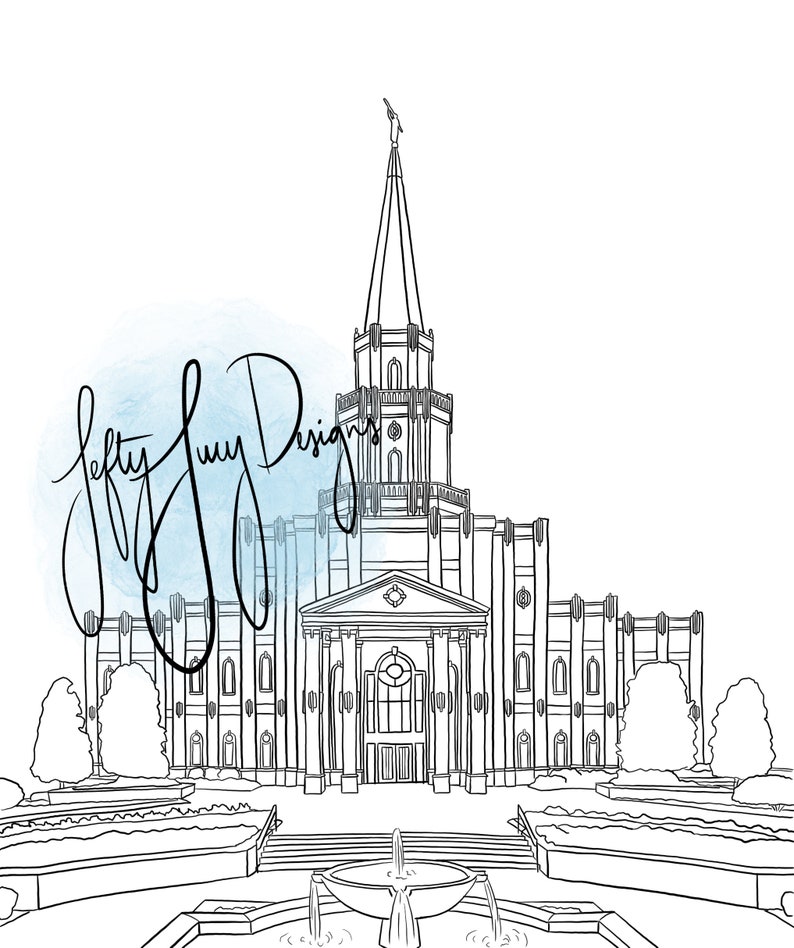 Houston, Texas LDS Temple - Digital Print - Etsy