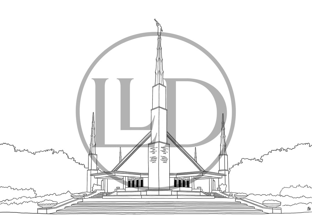 Dallas, Texas LDS Temple - Digital Print - Etsy