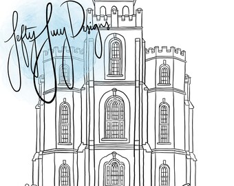 ON SALE Logan Utah LDS Mormon Temple Art. Beautiful and Unique Canvas ...