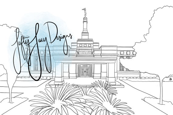 Asunción Paraguay LDS Temple Digital Print | Etsy