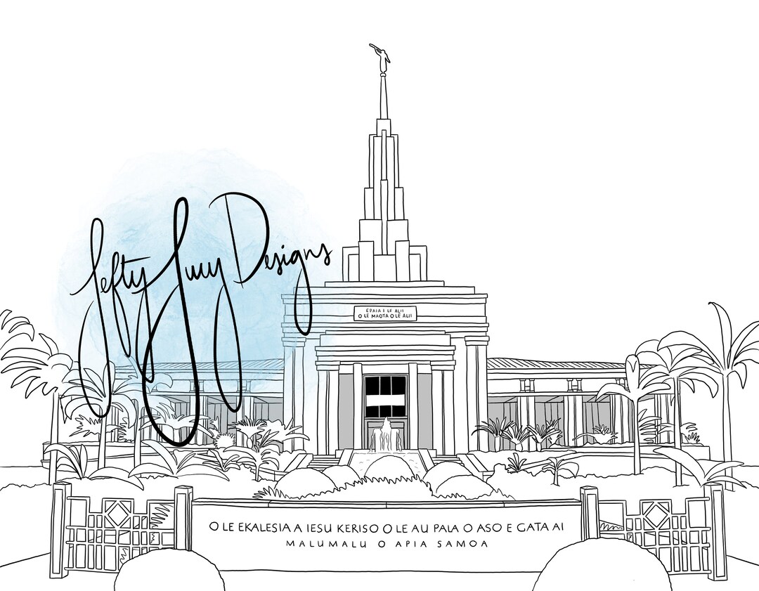 Apia, Samoa LDS Temple - Digital Print - Etsy