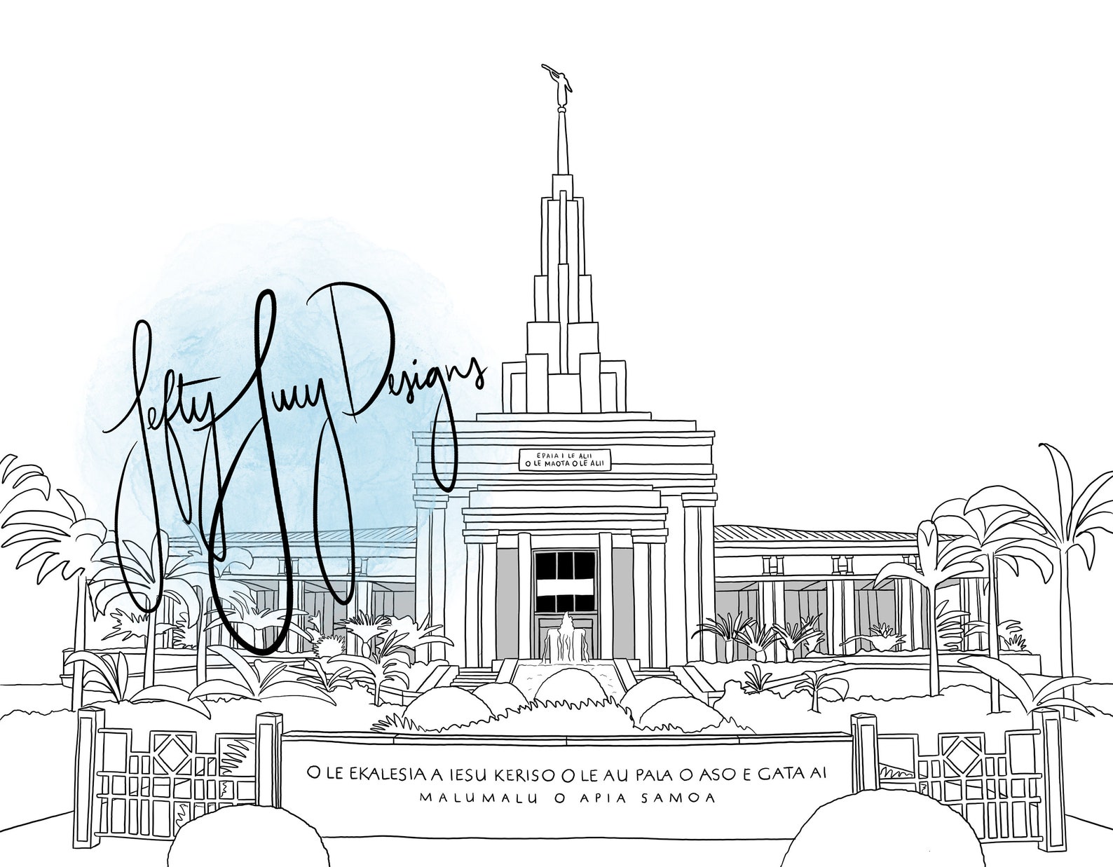 Apia, Samoa LDS Temple - Digital Print - Etsy