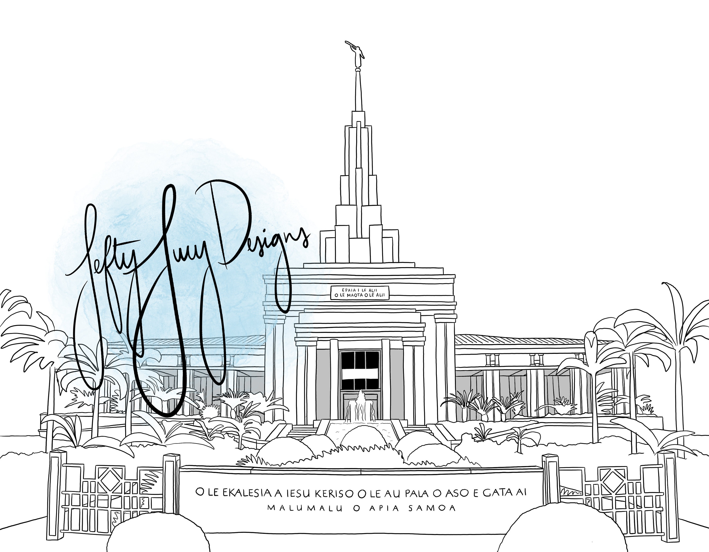 Apia, Samoa LDS Temple - Digital Print - Etsy