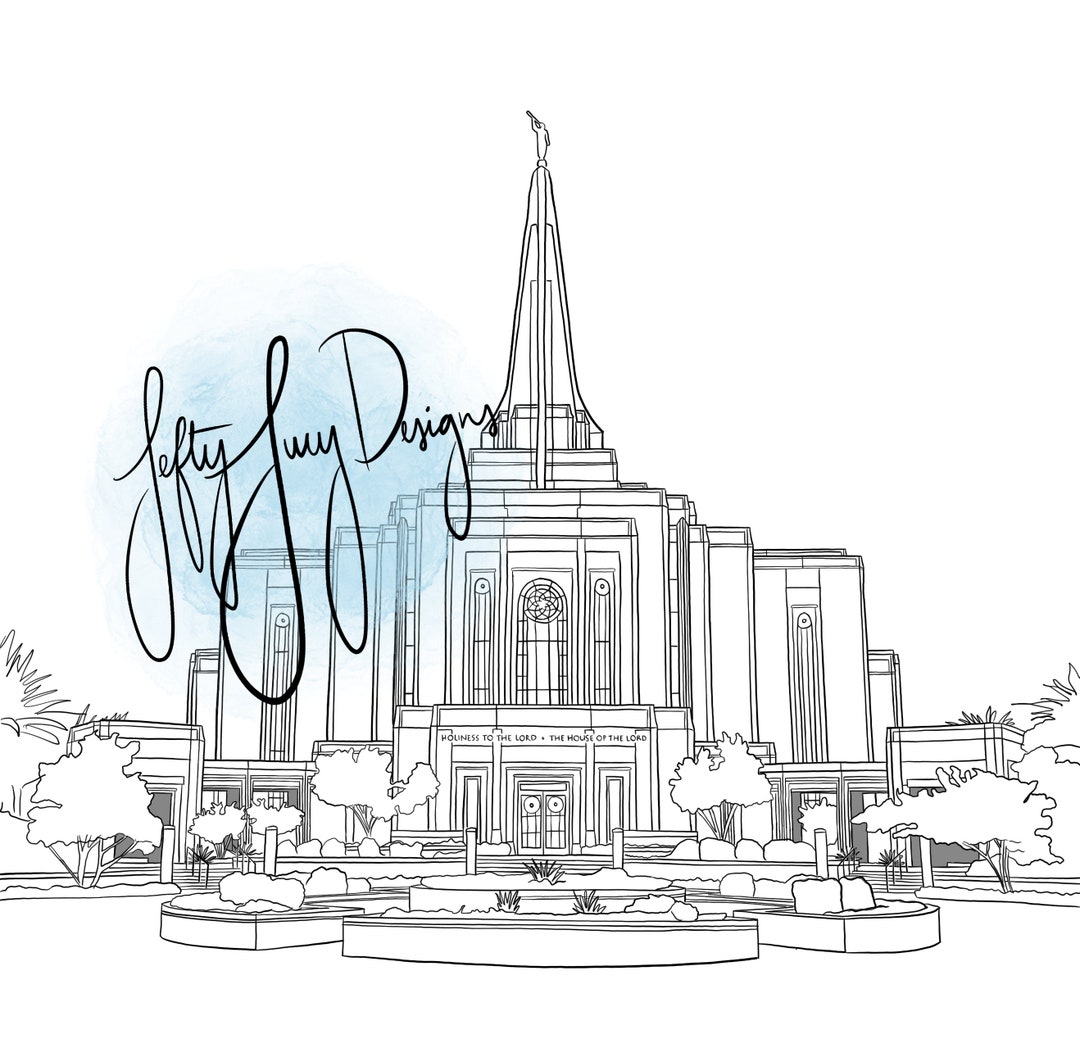 Gilbert, Arizona LDS Temple - Digital Print - Etsy