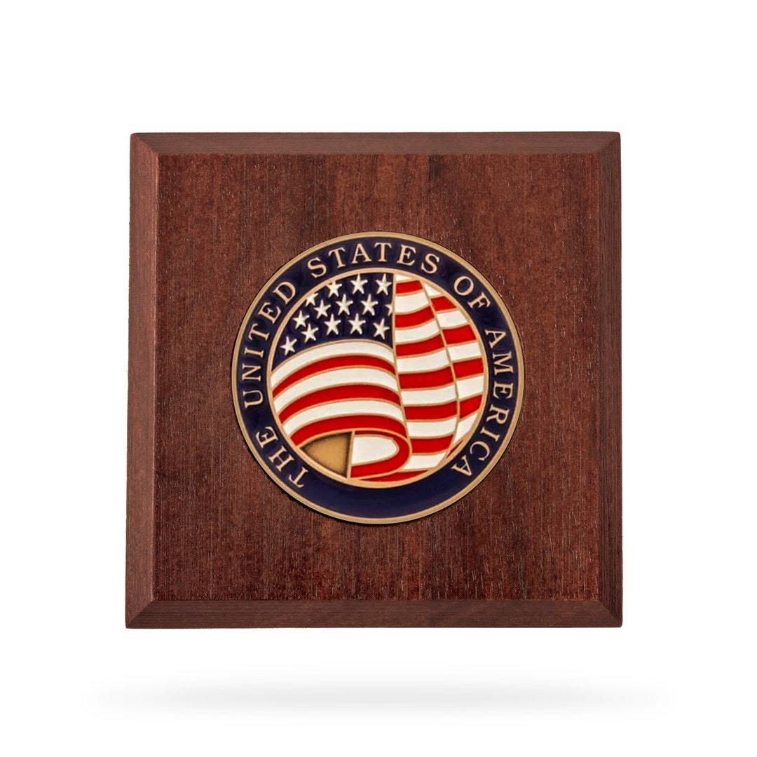 Challenge Coin Paperweight (solid Walnut, USA Made) - Etsy