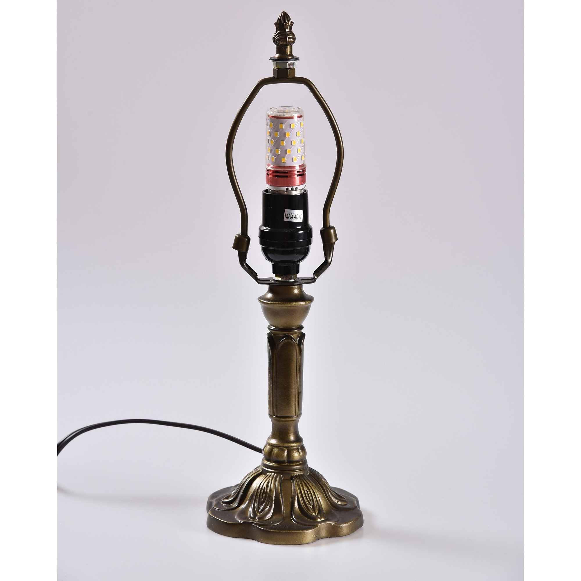 Tiffany Style Retro Table Lamp Stained Glass 7 Inch Round Shade Bedside ...