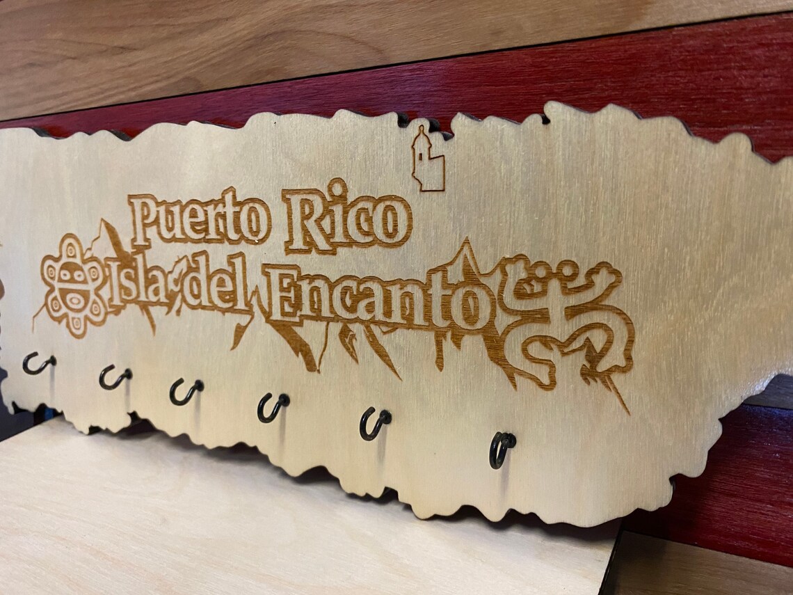 Puerto Rico Map Key Holder | Etsy