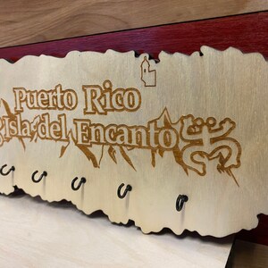 Puerto Rico Map Key Holder - Etsy