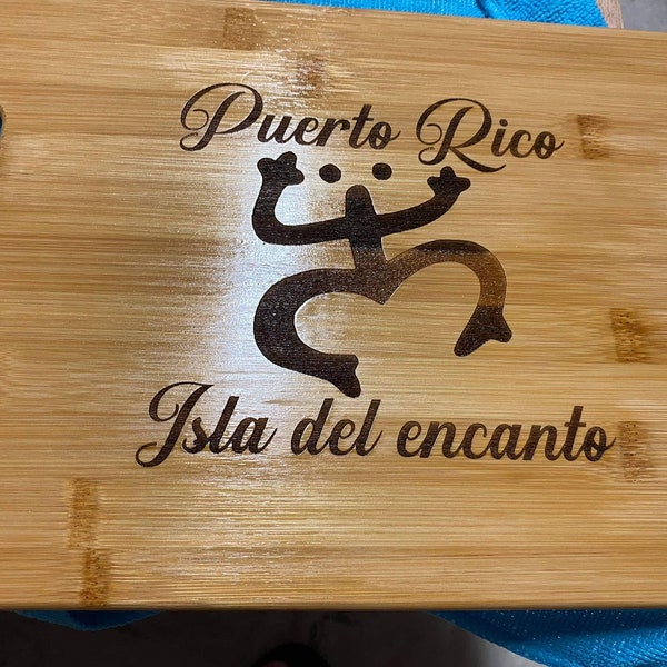 Puerto Rico Cutting Board Svg - Etsy