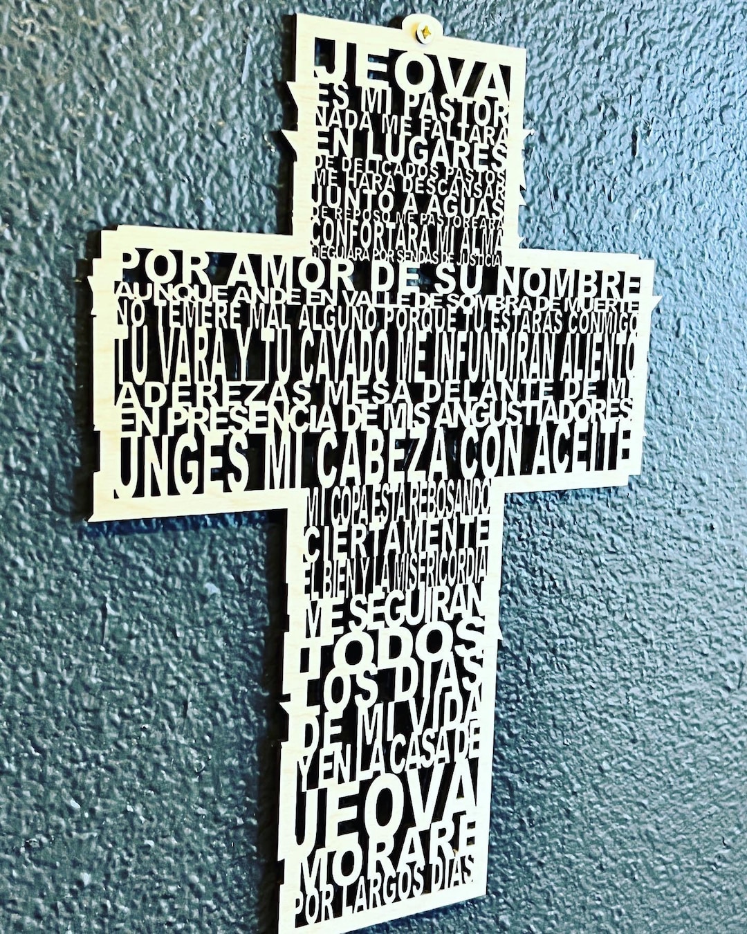 Cruz Salmo 23 cortada con láser - Etsy España