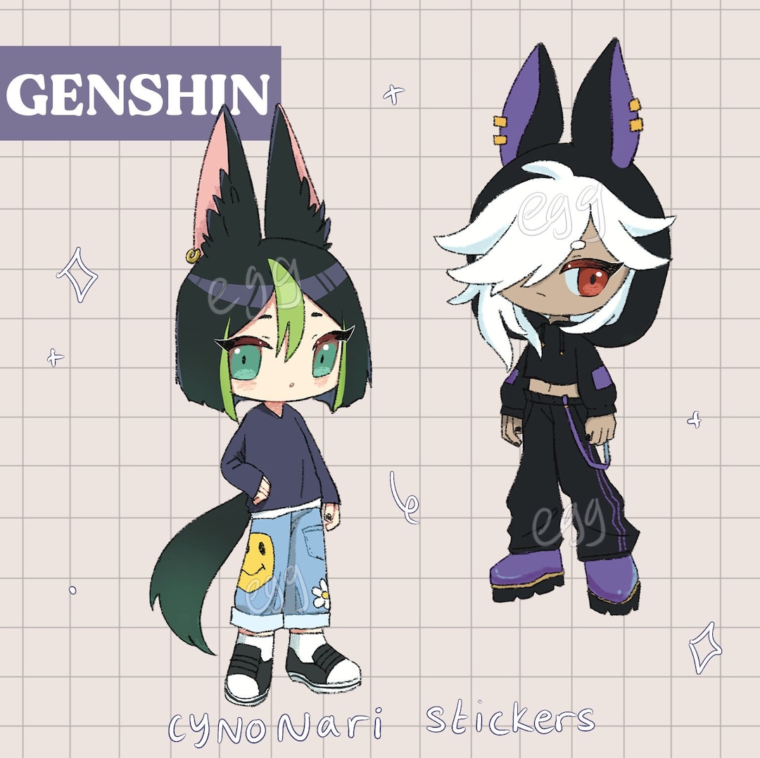 Genshin Impact Cynonari Tighnari Cyno Cynari Fashion Stickers - Etsy