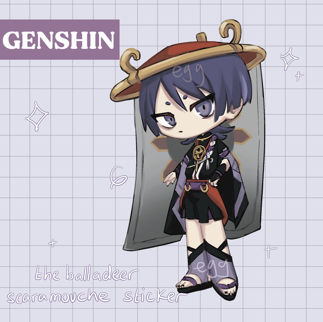 Genshin Impact Scaramouche Balladeer Fan Merch Sticker - Etsy