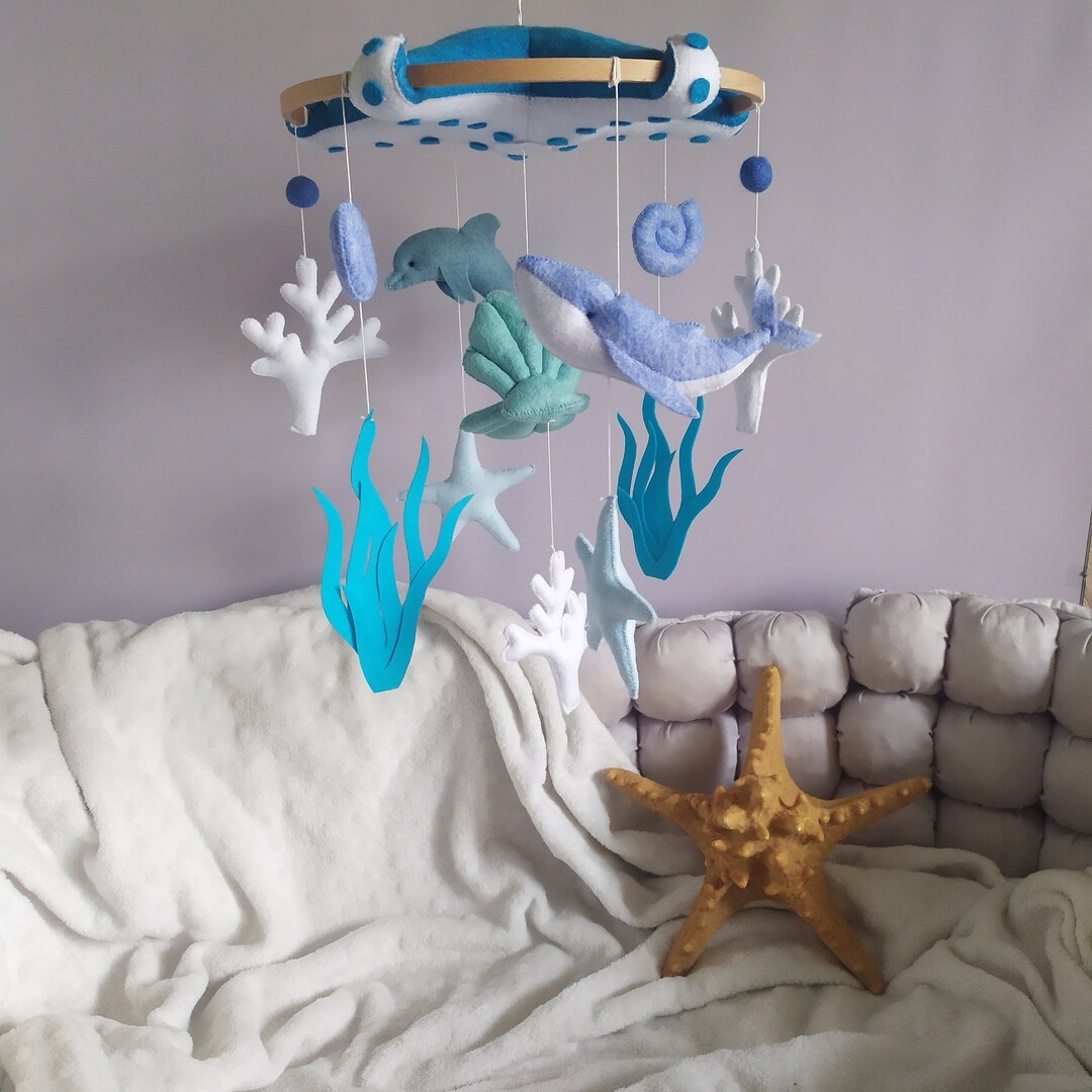 Nursery Baby Mobile,ocean Sea Baby Crib Mobile,whale Starfish Dolphin ...