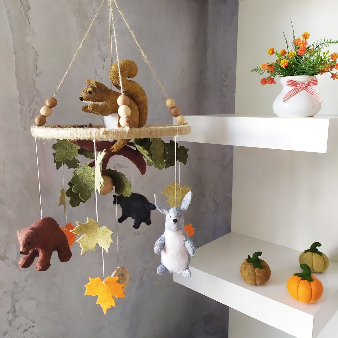 Crib Baby Mobile/forest Animal Mobile/forest Nursery Mobile/woodland ...
