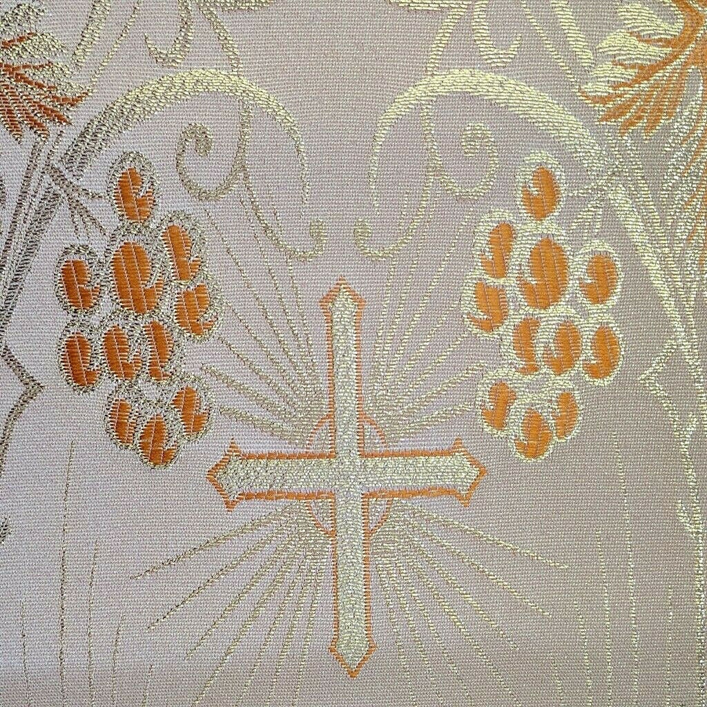 Metallic Brocade Fabric Orange Gold by the Yard Liturgical | Etsy