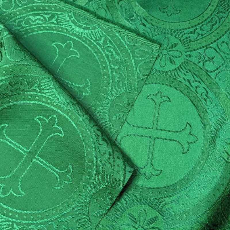 Green Catholic Fabric - Etsy