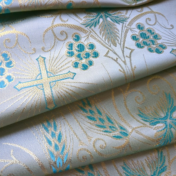 White Gold Liturgical Fabric - Etsy