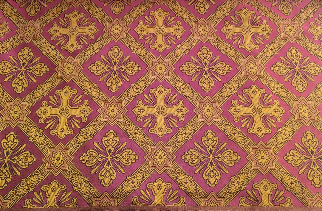 Luxurious Red and Gold Woven Jacquard Brocade Fabric by the Yard 57 ...