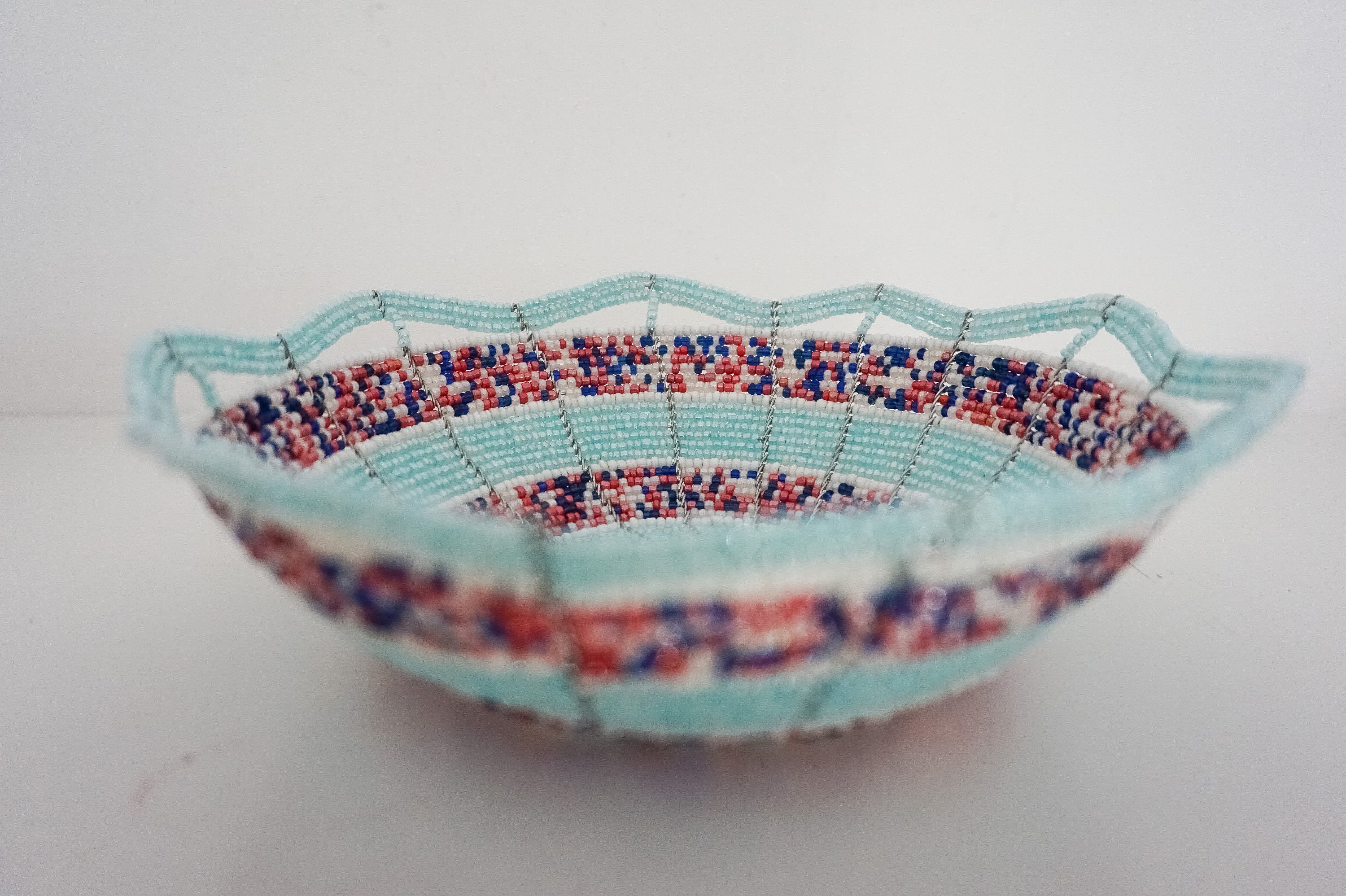 Beaded Medium Size Bowl Storage Bowl Handmade Bowl African Inspired ...