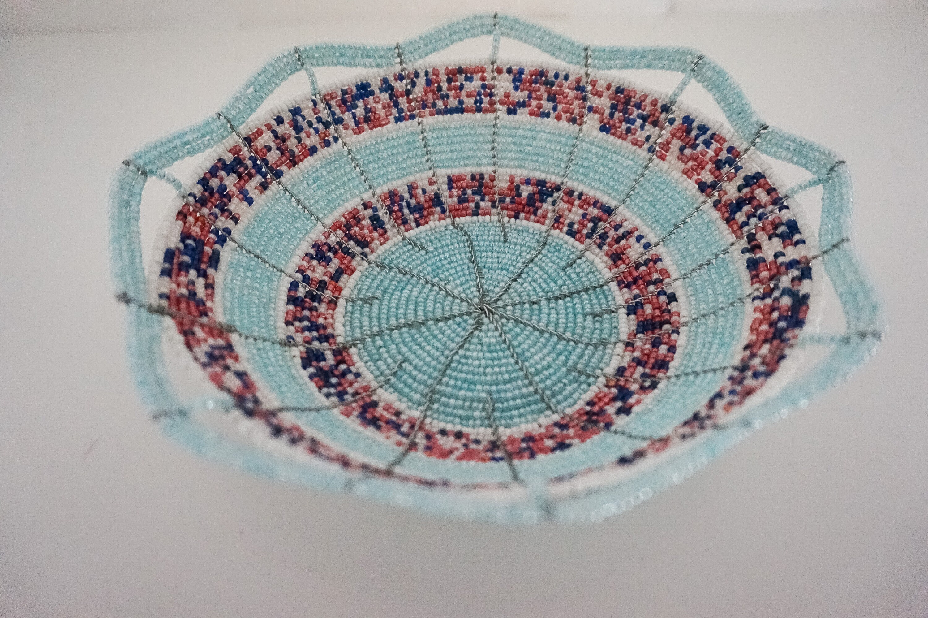 Beaded Medium Size Bowl Storage Bowl Handmade Bowl African Inspired ...