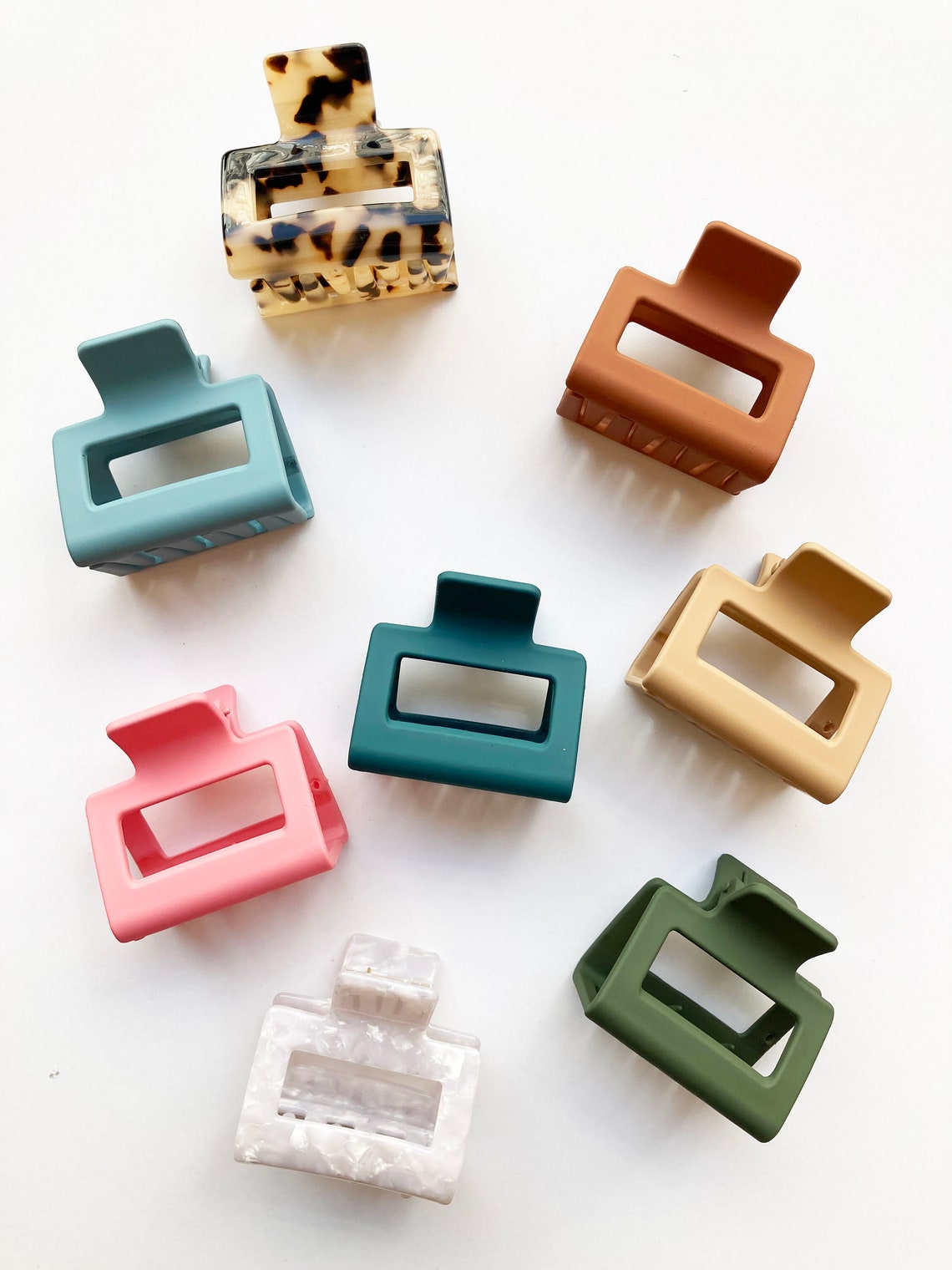 Mystery pack 2 claw clips medium square or large rectangle | Etsy