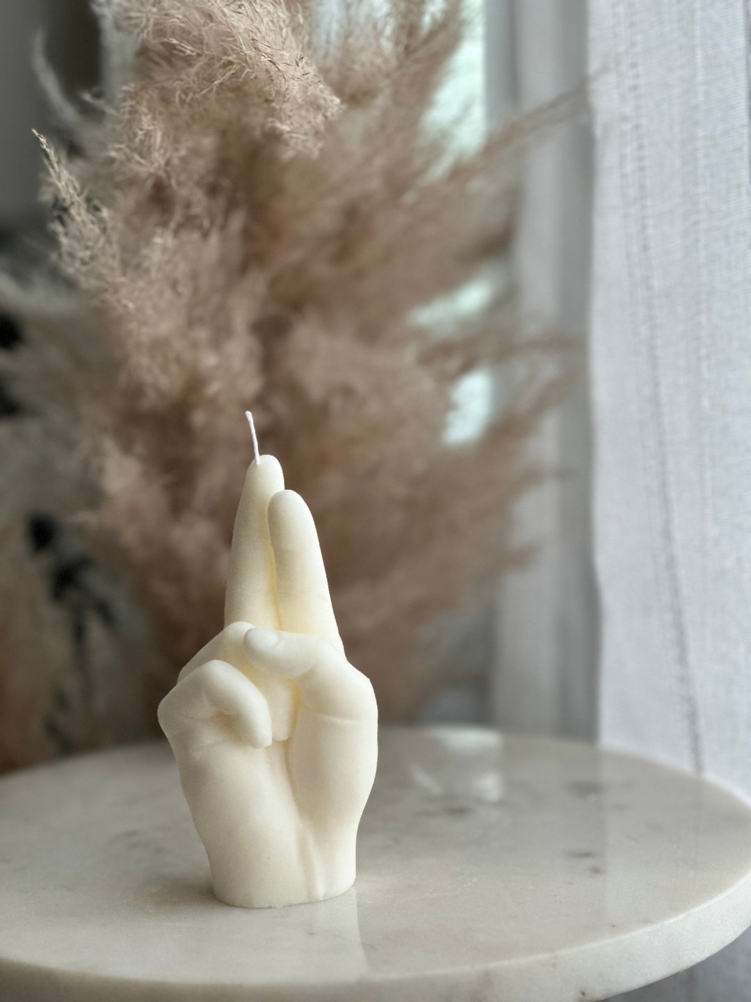 Finger Crossed Candle, Hand Candle, Unique Candle, Soy Wax Candle ...