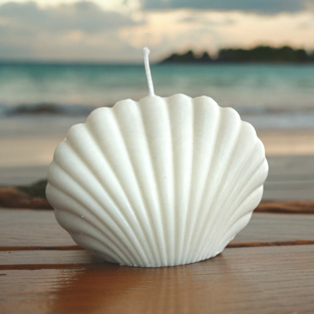 Seashell Candle, Clam Shell Candle, Handmade Candle, Soy Candle, Home ...