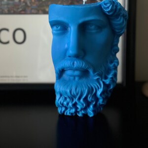 Zeus Head Candle, Soy Wax Candle, Handmade Candle, Zeus Candle, Greek ...