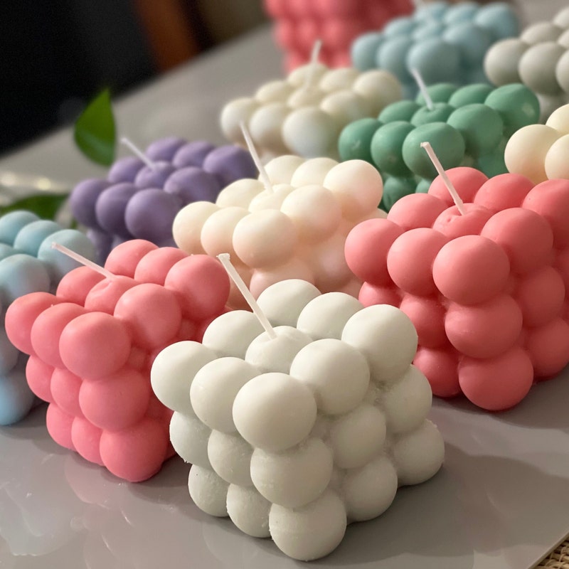 Bubble Cube Candle - Etsy