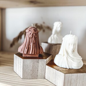 Veiled Lady Sculpture Candle | Handmade Soy Wax | Classic & Elegant ...