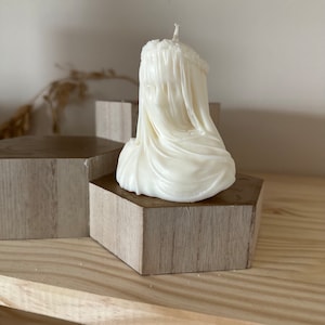 Veiled Lady Sculpture Candle | Handmade Soy Wax | Classic & Elegant ...