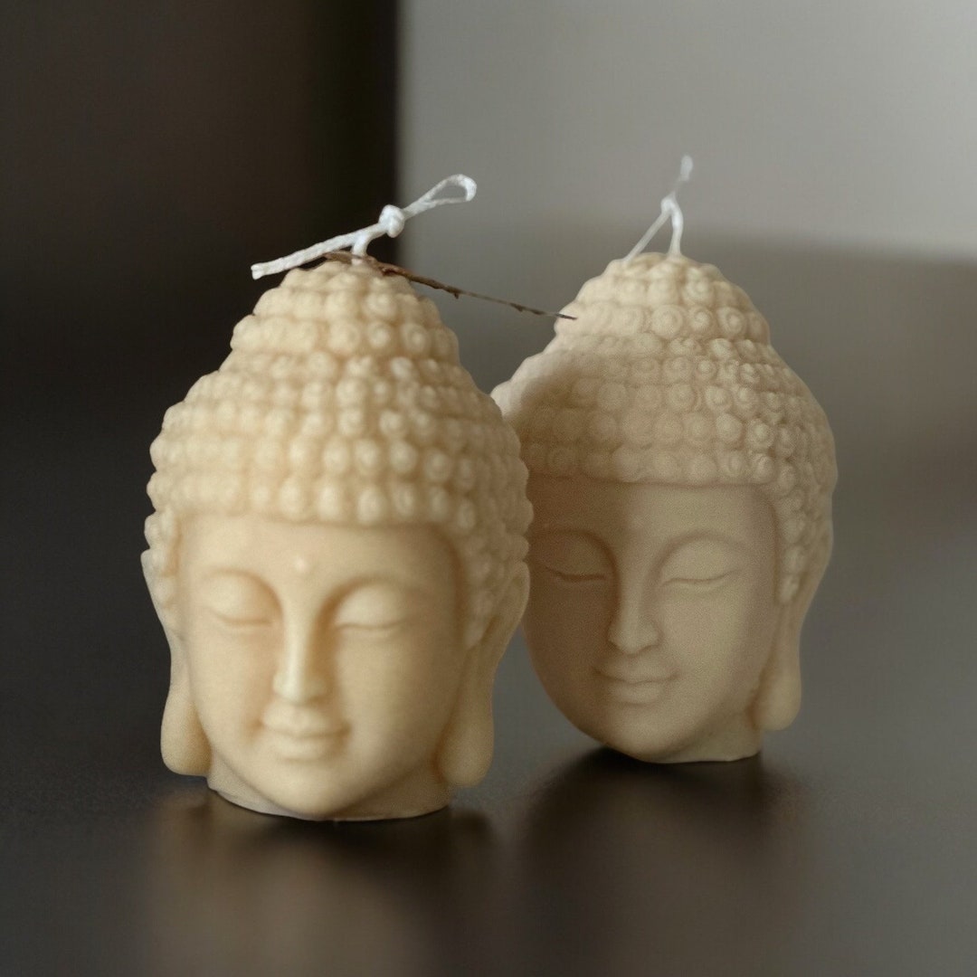 Buddha Head Candle (1pc), Soy Candle, Custom Colors, Birthday Gift ...