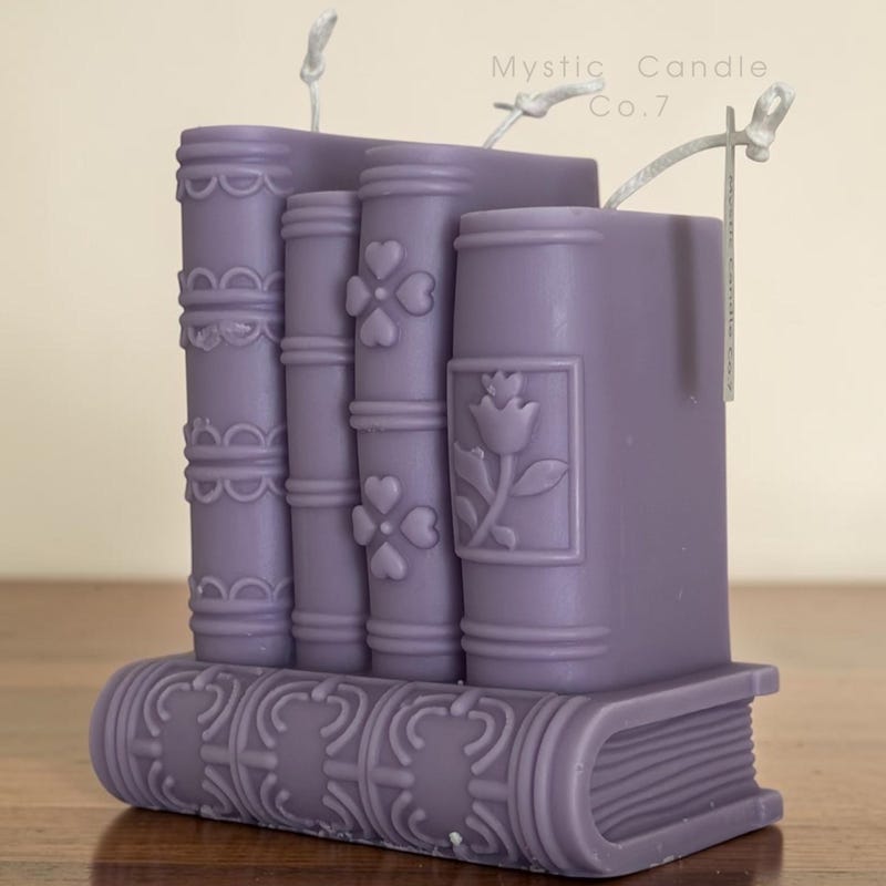 Book Stack Candles - Etsy