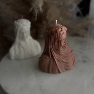 Veiled Lady Sculpture Candle | Handmade Soy Wax | Classic & Elegant ...