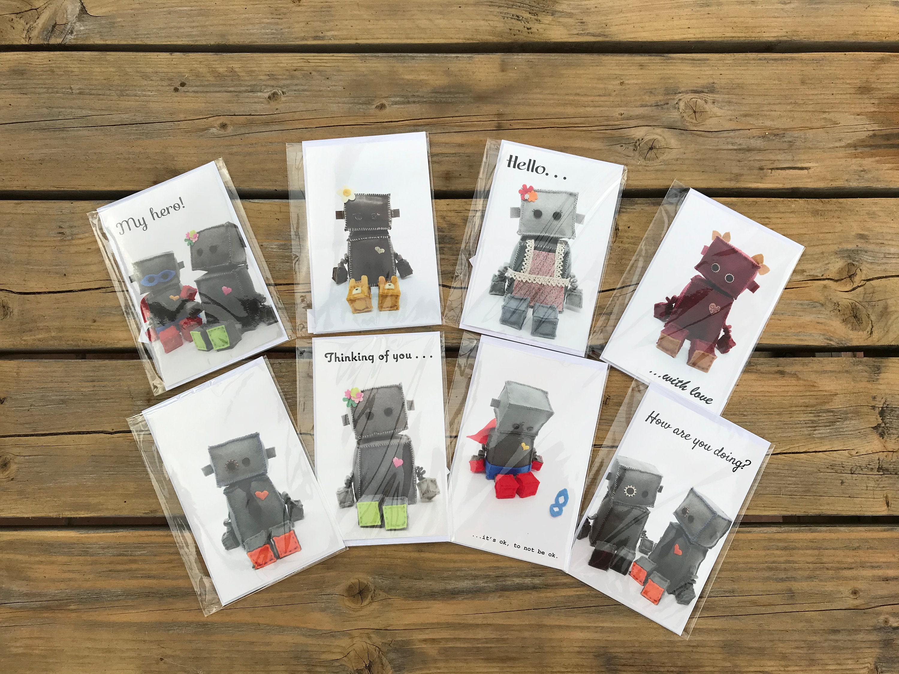 Cute Red Robot Blank Greetings Card “with Love” FREE UK P+P - Etsy