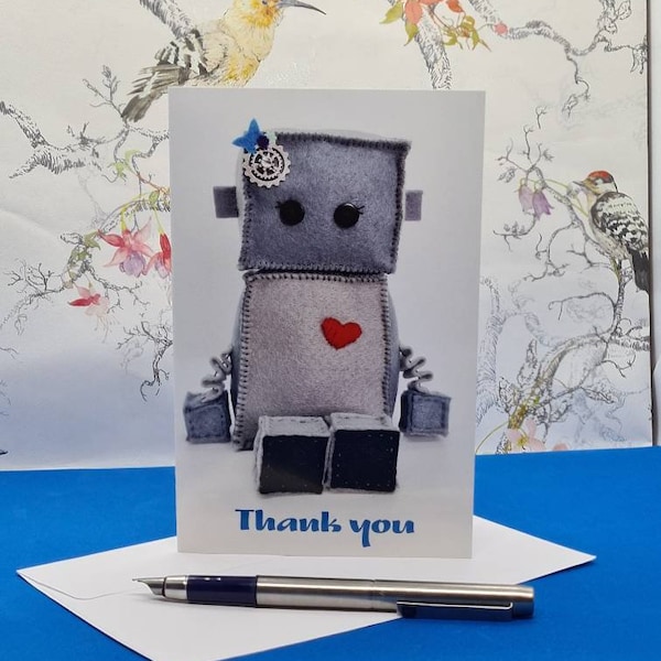Robot Thank You Cards - Etsy