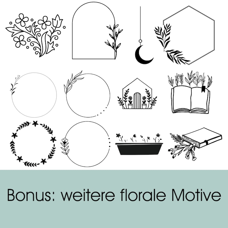 Plotterdatei BLUMEN svg png Cricut Flower Clipart Botanical - Etsy.de